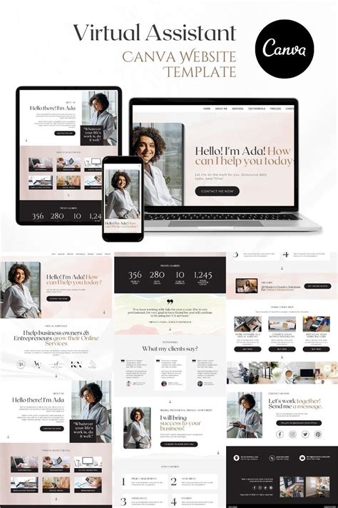 Virtual Assistant Canva Website Template Artofit