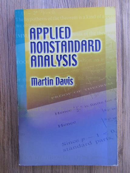 Martin Davis Applied Nonstandard Analysis Cumpără