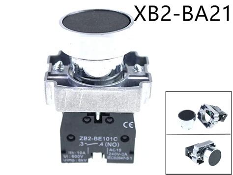 Pcs Mm Black Momentary Push Button Switch XB BA NO In Switches From Lights Lighting On