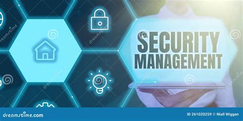 Writing Displaying Text Security Management Concept Meaning Critical Component To Protect And