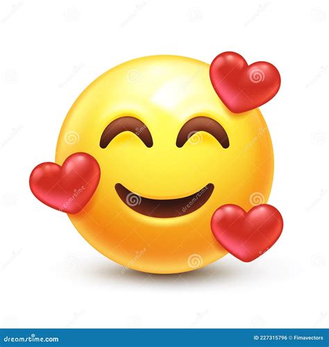In Love Emoji Stock Vector Illustration Of Face Circle 227315796