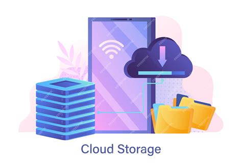 Premium Vector Web Hosting And Cloud Storage Concept Cloud Computing Technology Online