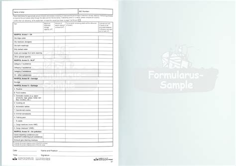 Garbage Record Book Part 1 All Ships Amnautical