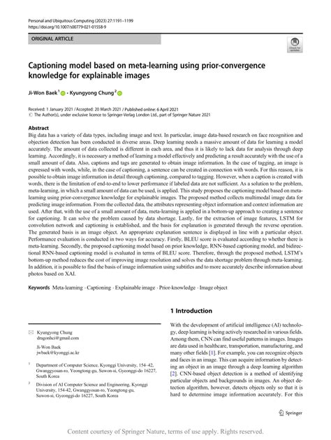 Captioning Model Based On Meta Learning Using Prior Convergence Knowledge For Explainable Images