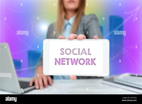 Conceptual Caption Social Network Business Idea A Framework Of Individual Linked By Interan