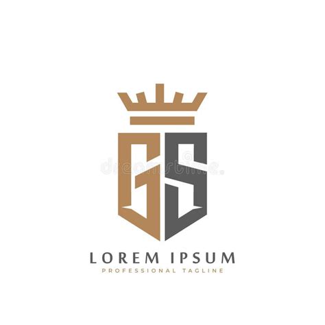 Premium Gs Monogram Of Two Letters Gands Elegant Gold Shield Initials