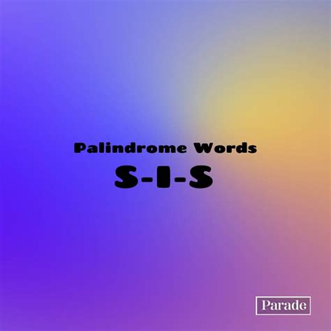 25 Palindrome Words Spelled The Same Backwards And Forwards Parade