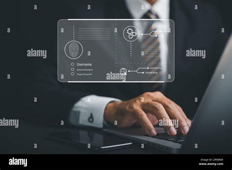 Futuristic Biometric Fingerprint Scanner Unlocking Digital Access To