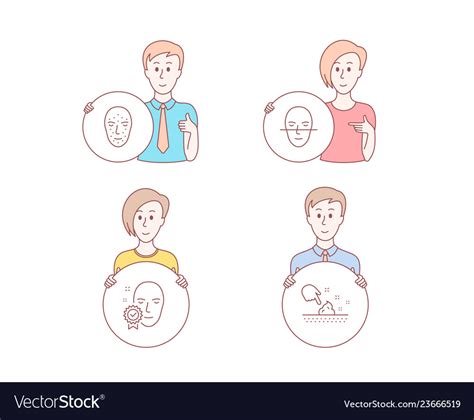 Face Biometrics Recognition And Skin Royalty Free Vector
