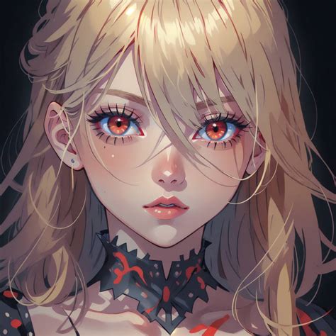 Blonde Hair Red Eyed Girl 2 By Tbusraxq On Deviantart