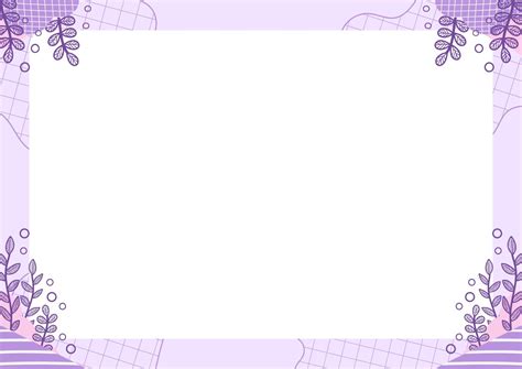 Purple White Abstract Shape Border