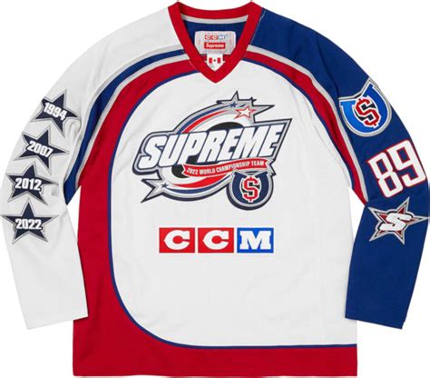 Supreme X Ccm White All Star Hockey Jersey Inc Style