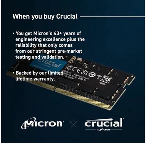 Crucial 64gb 2 X 32gb 262 Pin Ddr5 So Dimm Ddr5 5600 Laptop Memory Model Ct2k32g56c46s5