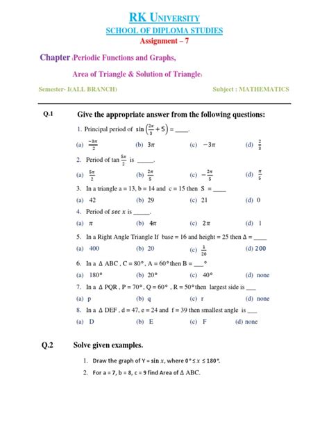 Application Of Trigonometry Pdf Triangle Trigonometry