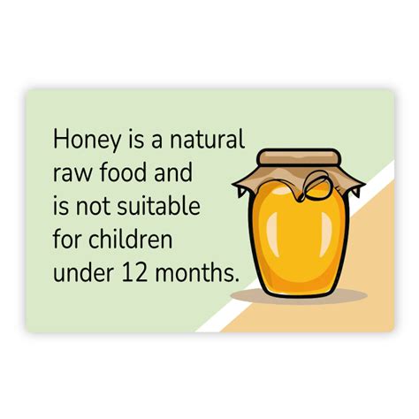 Rectangle Disclaimer Stickers For Your Honey Jar Consumption Warning