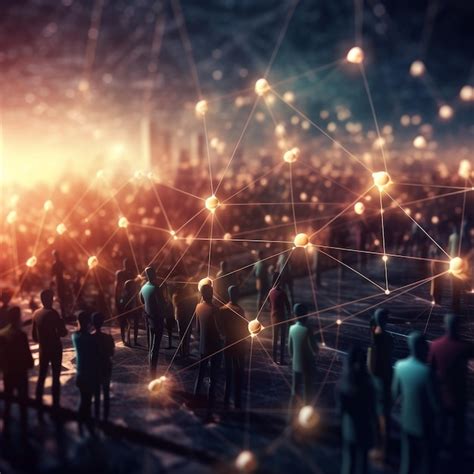 Premium Ai Image Social Networking Interconnection Generative Ai