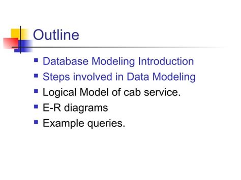 database modeling presentation ppt