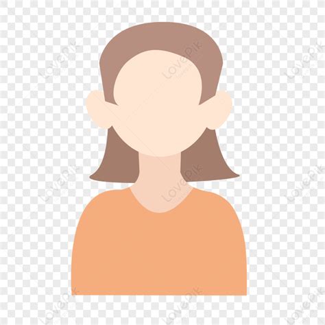 갈색 짧은 머리 예쁜 일러스트 숙 녀 만화 캐릭터 아이콘주황색단발머리 Png 일러스트 무료 다운로드 Lovepik
