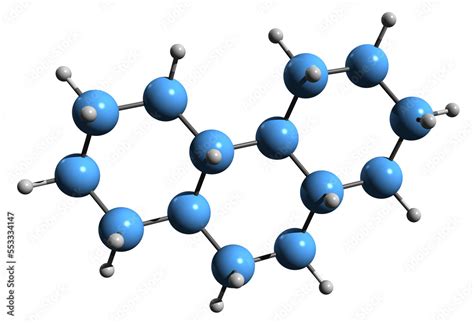 3d Image Of Phenanthrene Skeletal Formula Molecular Chemical Structure Of Polycyclic Aromatic