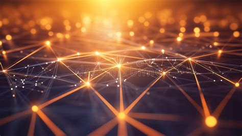 Grid Pattern With Nodes And Connecting Lines Symbolizing The