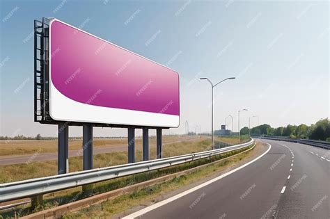 Premium Photo Blank Billboard Or Road Sign Template On The Highway