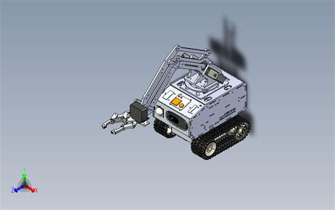移动机械臂作业车step模型图纸下载 懒石网