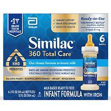 Similac 360 Total Care Ready To Feed Infant Formula 5 Hmo Prebiotics Walgreens