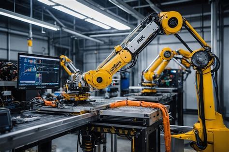 Advanced Robotics For Seamless Manufacturing Operations In Factories Premium Ai Generated Image