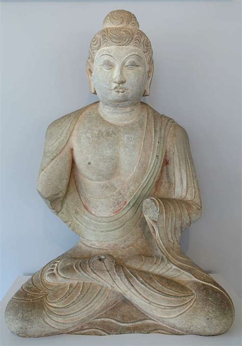 唐 天龍山第21窟 釋迦牟尼坐像砂岩 8世紀初 哈佛大學 阿瑟M薩克勒博物館 Arthur M Sackler Museum