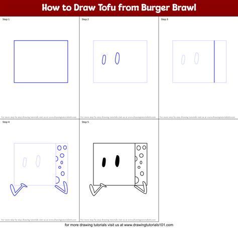 How To Draw Tofu From Burger Brawl Burger Brawl Step By Step DrawingTutorials101 Com