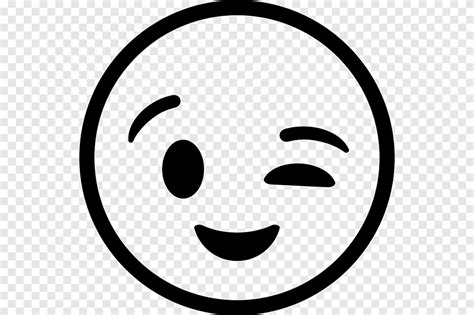 스마일 윙크 이모티콘 이모티콘 도장 스마일 기타 화이트 Png Pngegg