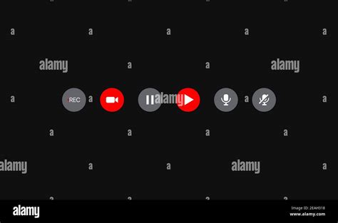 Social Media Buttons Set Of Icons For Video Streaming Platform
