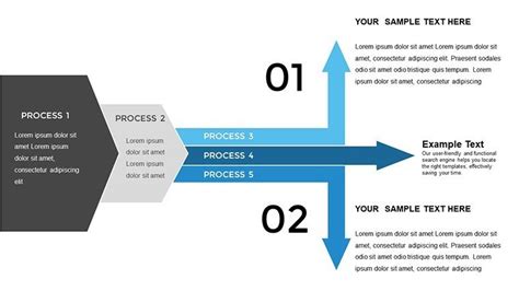 Arrows Branching PowerPoint Charts Template