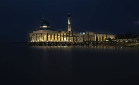 Outdoor Scene Of The Famous Architectural Floating Tuminah Mosque