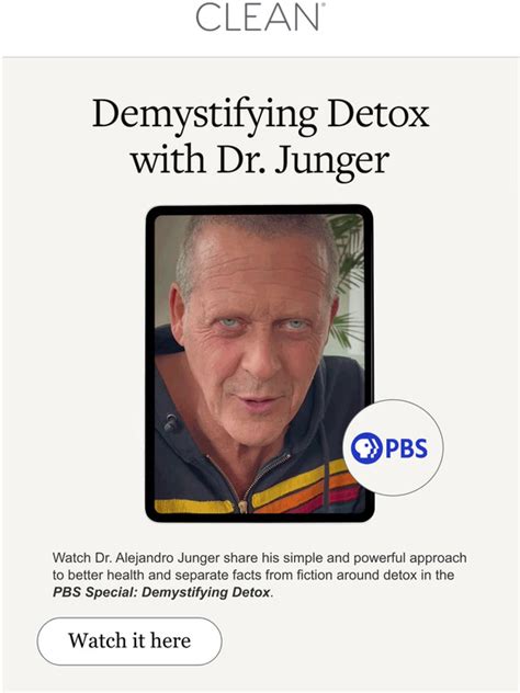 Clean Program 🎥 Pbs Special Demystifying Detox With Dr Junger Milled
