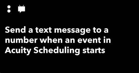 Send A Text Message To A Number When An Event In Acuity Scheduling