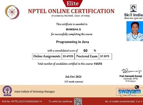 Manisha S On Linkedin Learning Nptel Programming Java Growthmindset