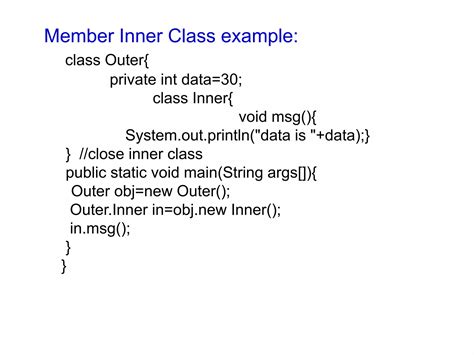 Inner Classes Pptx Programming Languages Computing