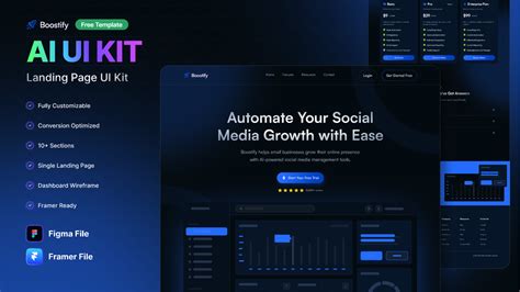 Boostify — Free High Converting Saas Landing Page Template [framer Ready] Figma