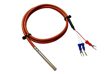 3 Wire 1 Meter Pt100 Temperature Sensor Platinum Resistance With Silicone Wire Rtd Pt100