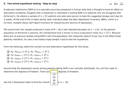 Solved 5 Two Tailed Hypothesis Testing Step By Step Aa Aa