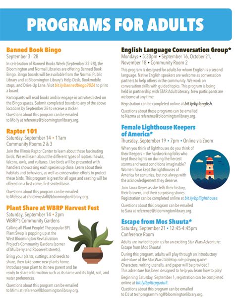 Program Guide Bloomington Public Library