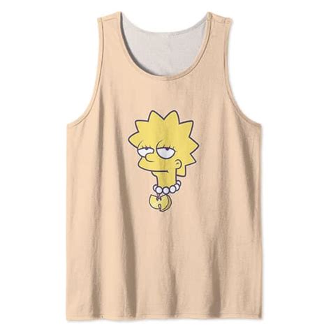 Lisa Simpson Wu Tang Clan Chain Cartoon Singlet
