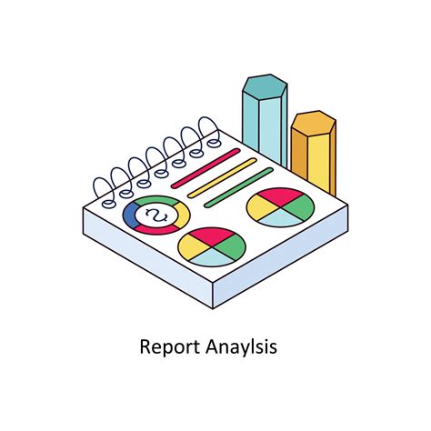 Report Analysis Vector Isometric Icons Simple Stock Illustration Stock