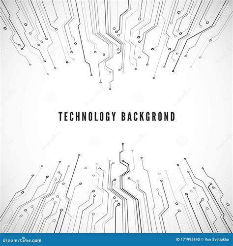 Hardware Communication Concept Circuit Board Structure Abstract Technology Background Vector