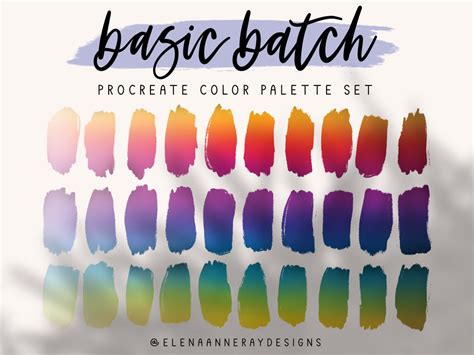 Basic Procreate Color Palettes Bundle Of 11 Etsy
