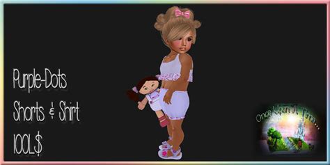 Second Life Marketplace Purple Polka Dots Outfit Td Only