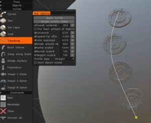 Curves Menu 3DCoat Documentation