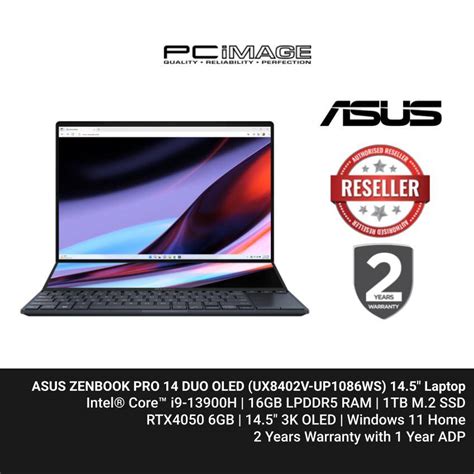 Asus Zenbook Pro 14 Duo Oled Ux8402v Up1086ws 145 Laptop Tech Black