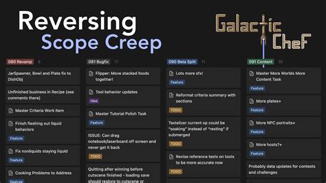 Reversing Scope Creep Galactic Chef Devlog 21 Youtube
